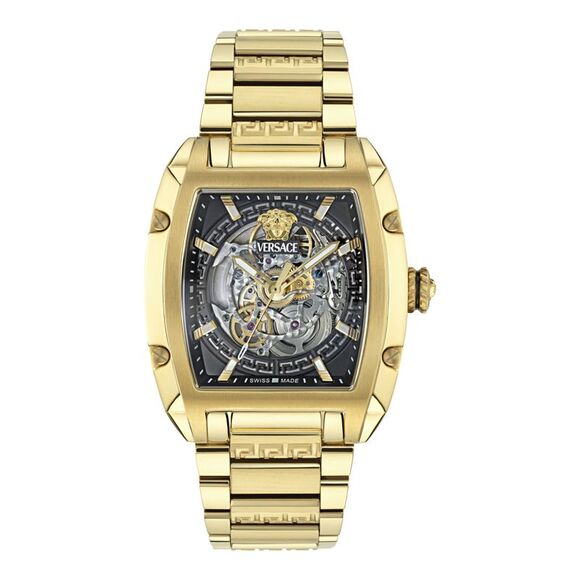 Versace | Accessories | Versace Dominus Skeleton Automatic Watch Gold ...
